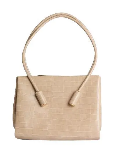 THEMOIRE Textile Fiber Shoulder Bag - Beige