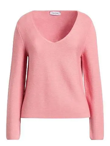 GRAN SASSO Cotton V-neck Sweater - Pink