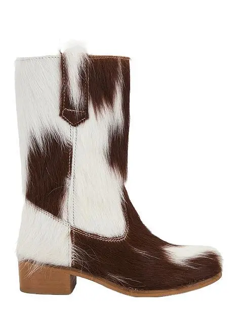 DICO COPENHAGEN Julia Fur Gaucho Boots - Brown Shades