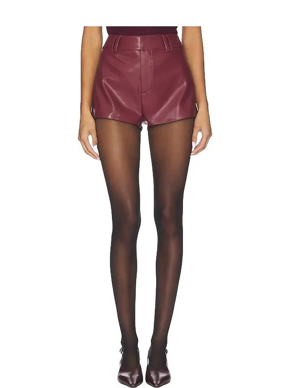 LOVERS AND FRIENDS Jordan Faux Leather Mini Shorts - Oxblood
