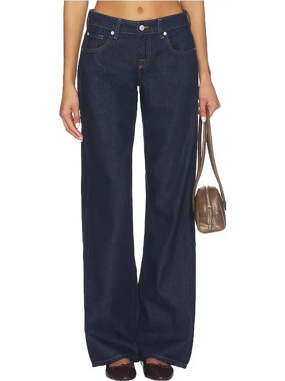 7 For All Mankind Low Straight Leg Jeans - Franklin