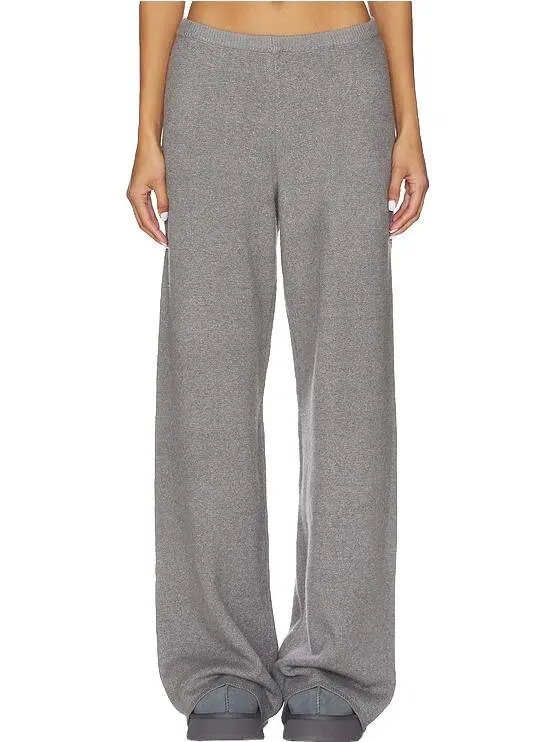 SKIMS Textured Knit Relaxed Pant - Dark Heather Grey