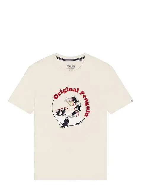 ORIGINAL PENGUIN Graphic Tee In Cream - Birch