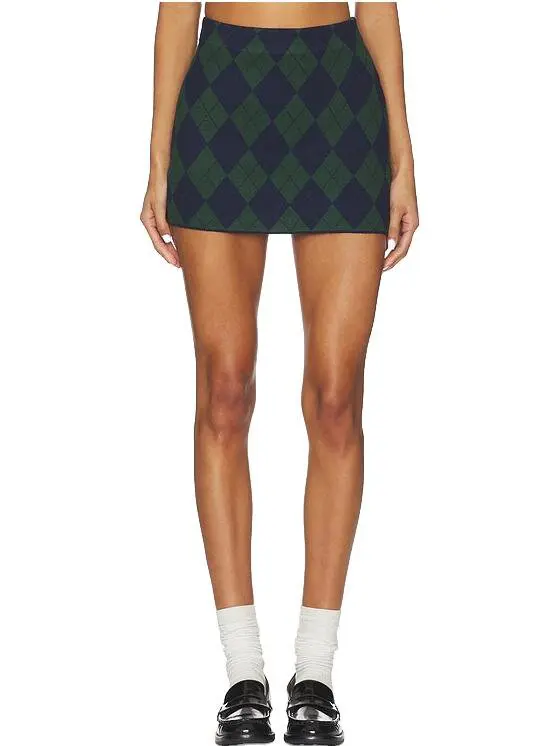 Show Me Your Mumu Cher Mini Skort - Oxford Argyle Knit