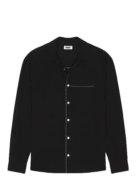 KROST Blanket Stitch Shirt - Black