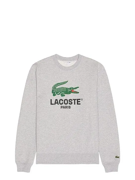 Lacoste Classic Fit Sweatshirt - Silver Chine