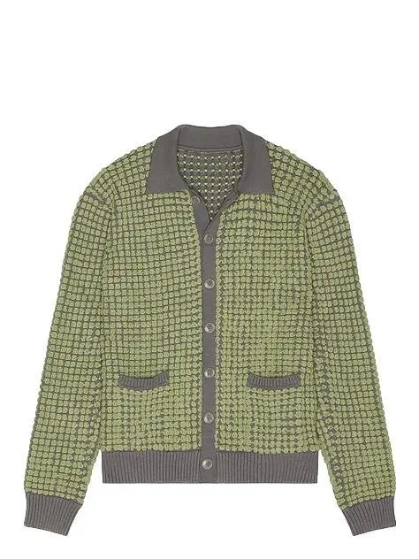 ISA BOULDER Bubble Terry Towel Cardigan - Pistachio