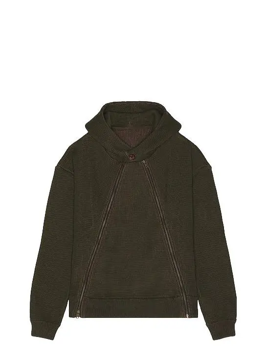 ISA BOULDER Triangle Zip Hoodie - Swamp