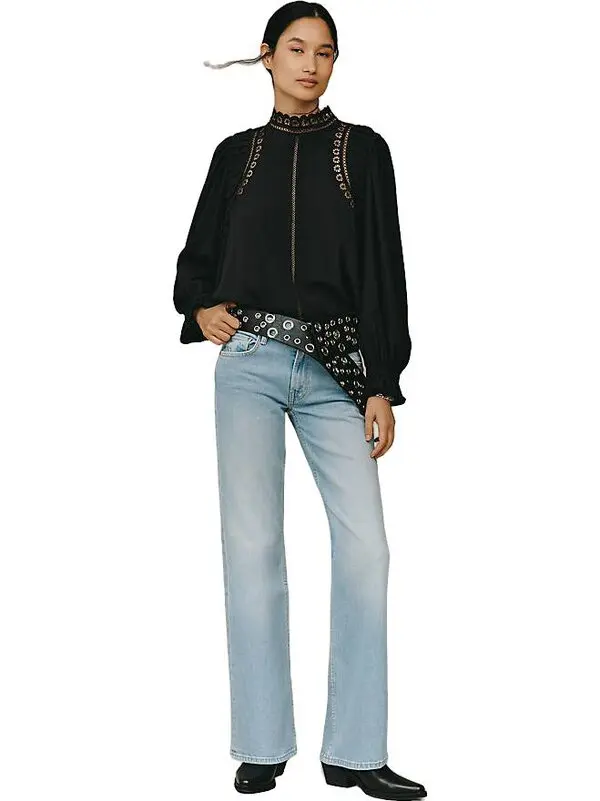 MOTHER The Bookie Sneak High-rise Bootcut Jeans - Cool As A Cat