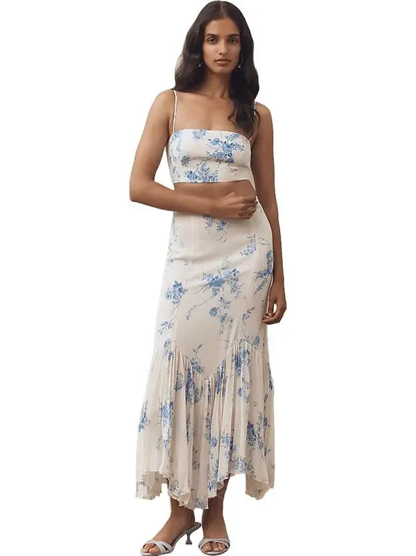 REFORMATION Van Crop Top & Midi Skirt Set - Cecile