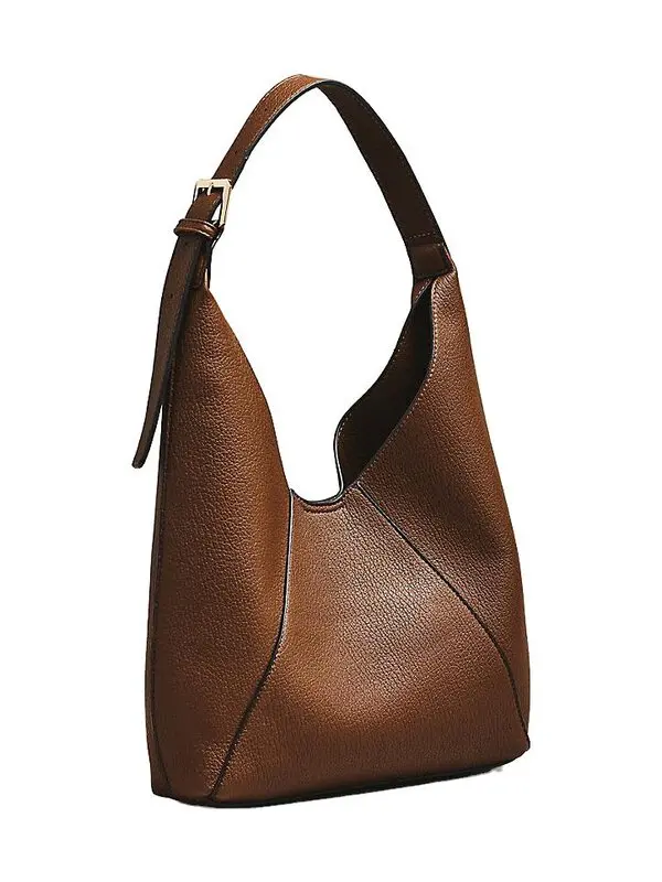 MALI + LILI Vegan-leather Triangle Shoulder Bag - Chocolate