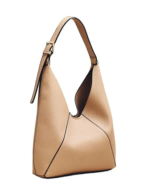 MALI + LILI Vegan-leather Triangle Shoulder Bag - Tan