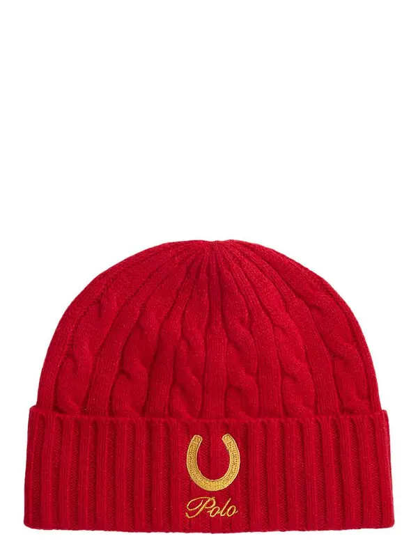 Ralph Lauren Cable-knit Wool Beanie - Rl 2000 Red