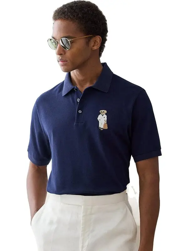 Ralph Lauren Polo Bear Cotton-cashmere Polo Shirt - Classic Chairman Navy
