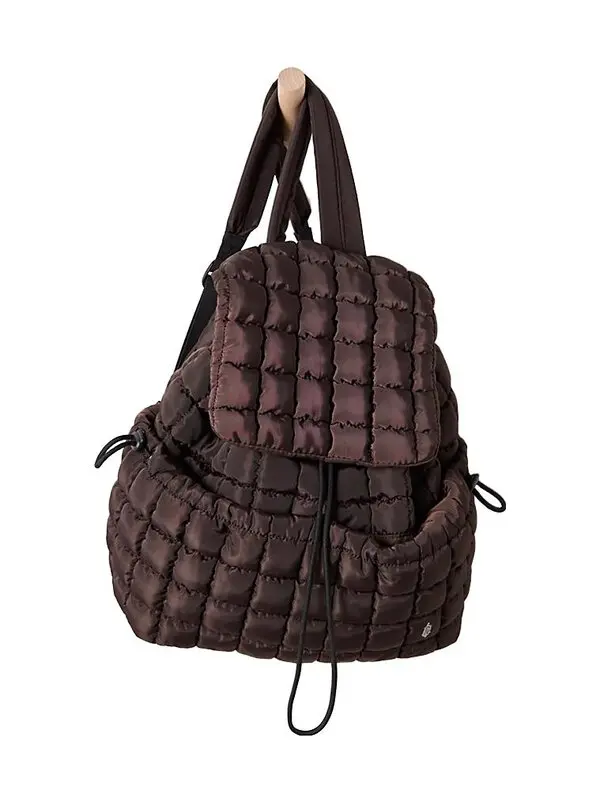 Free People Quilted Hiker Backpack - Chocolate