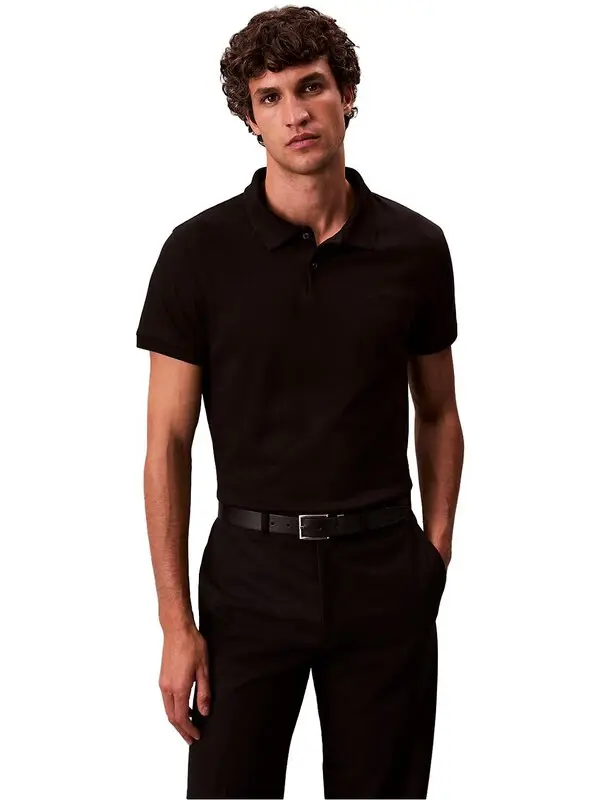 Calvin Klein Liquid Touch Polo Shirt - Black