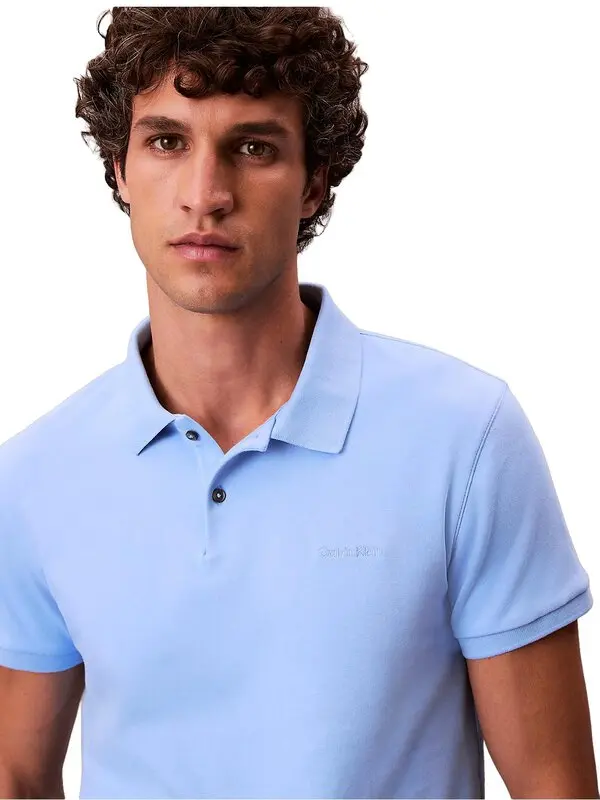 Calvin Klein Liquid Touch Polo Shirt - Track Blue