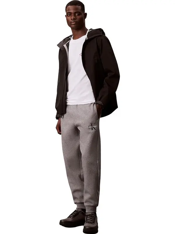 Calvin Klein Monologo Fleece Joggers - Grey Heather