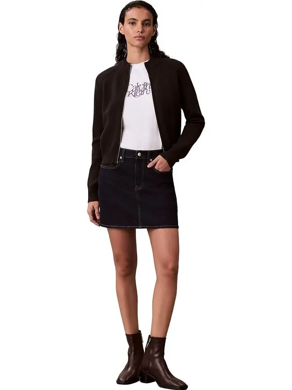Calvin Klein Denim Mini Skirt - Ck Classic Rinse