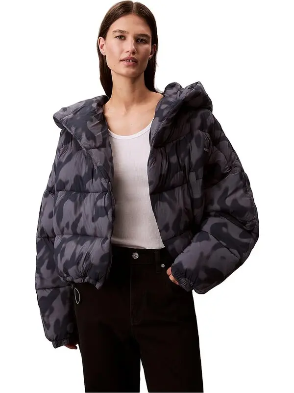 Calvin Klein Wrap Puffer Jacket - Smoked Turbulence