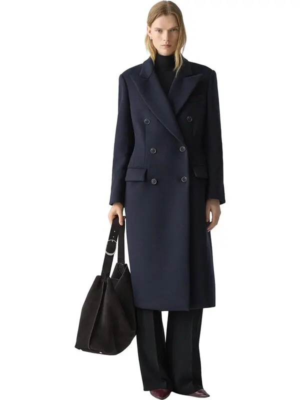 Theory Double-breasted Pea Coat - Baltic