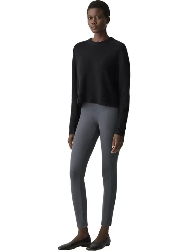 Theory High-waist Legging In Scuba - Charcoal