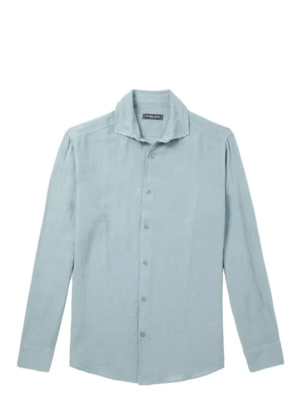 Frescobol Carioca Antonio Linen Shirt - Blue