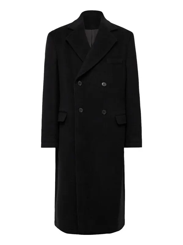 MFPEN Conference Double-breasted Recycled-wool Coat - Black
