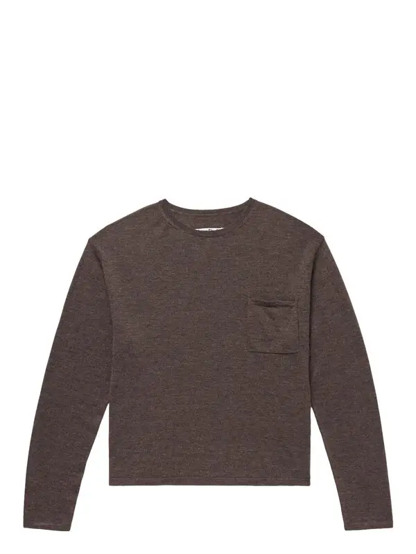 Acne Studios Kluna Logo-appliquéd Cashmere Sweater - Brown