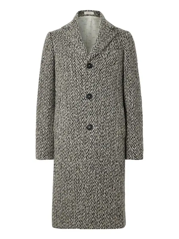 Massimo Alba Mercury Herringbone Wool-blend Coat - Neutrals