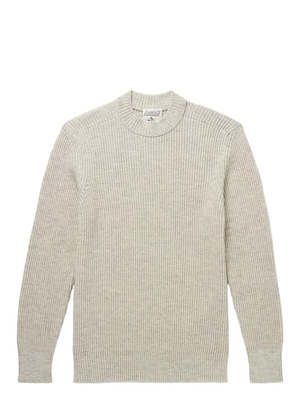 S.N.S. HERNING Fender Merino Wool Sweater - Neutrals