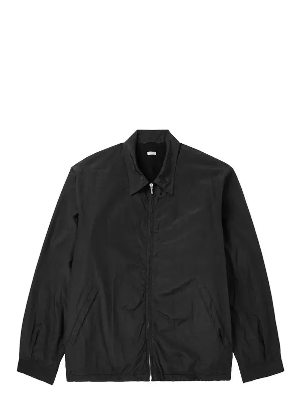 A.PRESSE Silk And Cotton-blend Taffeta Jacket - Black
