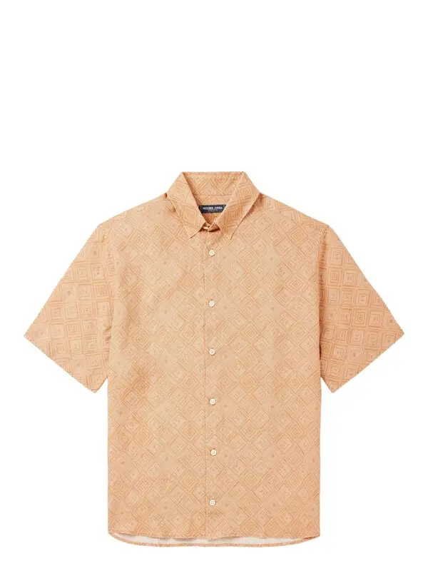 Frescobol Carioca Castro Printed Linen Shirt - Orange