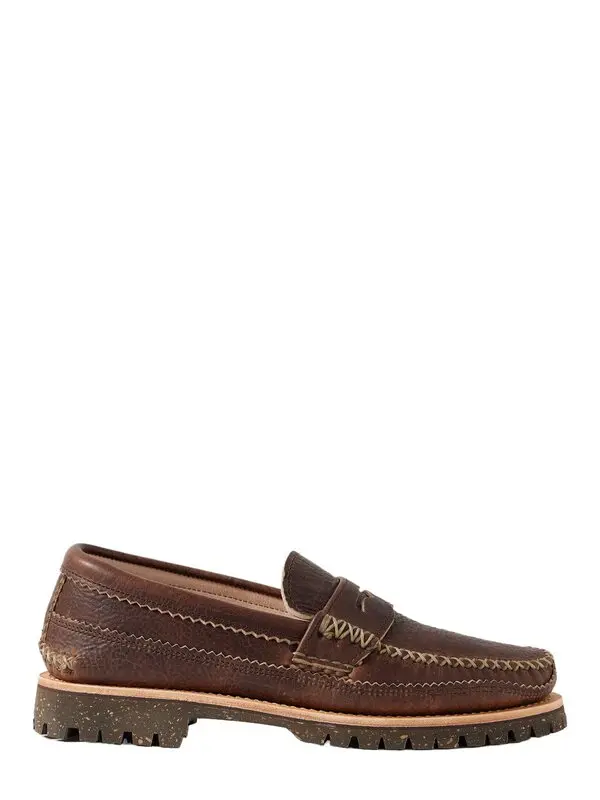 YUKETEN Leather Penny Loafers - Brown