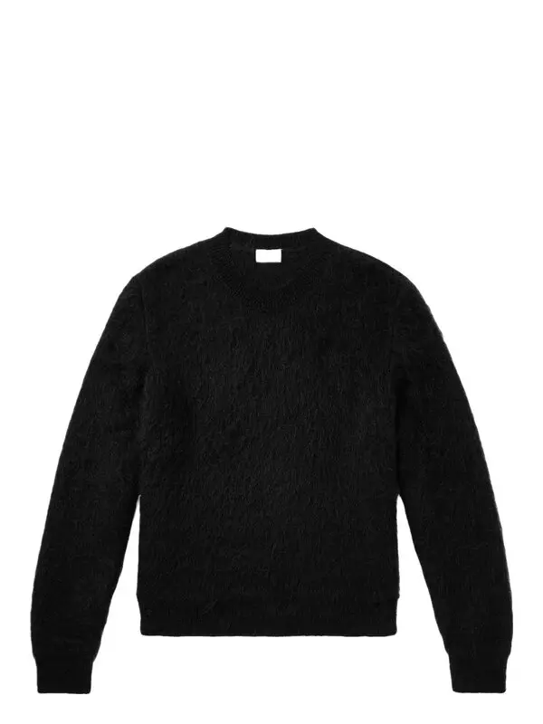 Saint Laurent Slim-fit Mohair-blend Sweater - Black