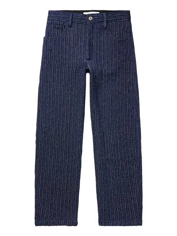 Séfr Nasedo Ribbed Bouclé Trousers - Blue