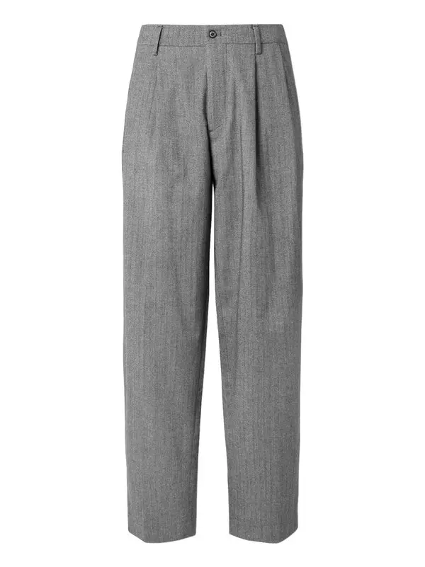Nn07 Justin 10001 Straight-leg Herringbone Suit Trousers - Gray