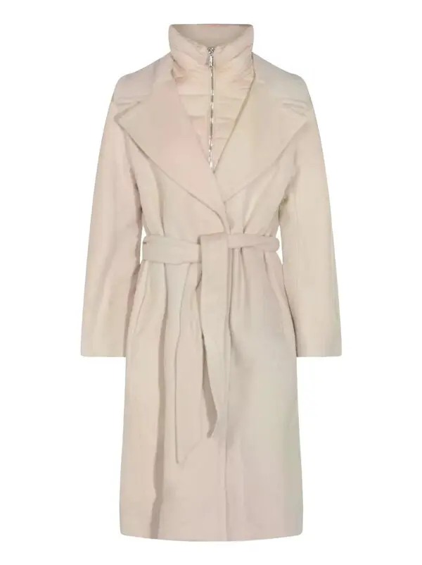 MOORER Belted Zip Coat - Neutrals