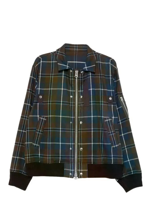 Sacai Checked Jacket - Brown
