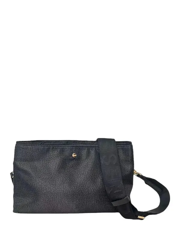 Borbonese Textured Shoulder Bag - Black