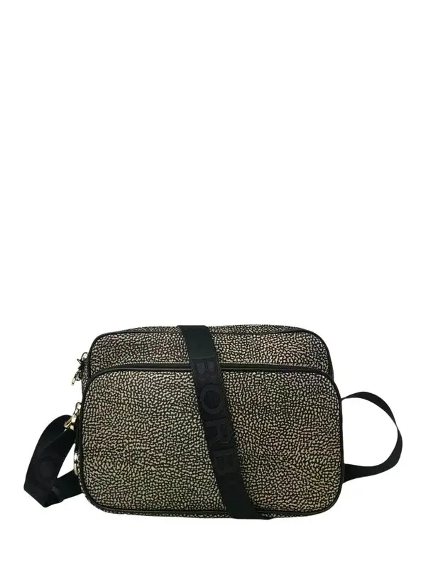 Borbonese Patterned Camera Crossbody Bag - Black