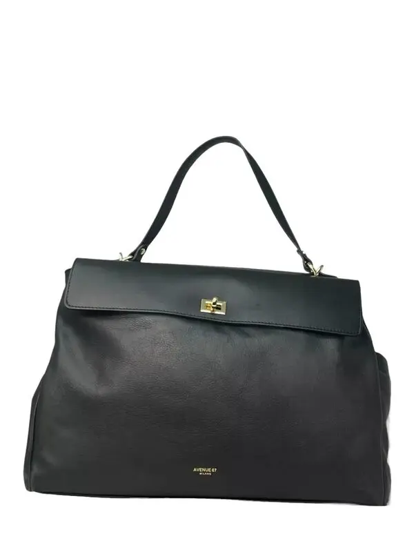 AVENUE 67 Leather Tote Bag - Black