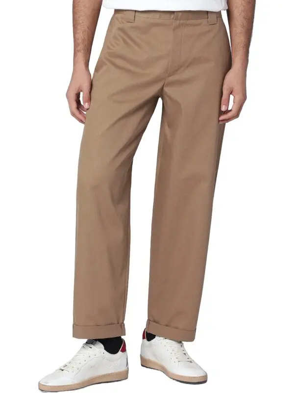 GOLDEN GOOSE Cotton-blend Trousers - Beige