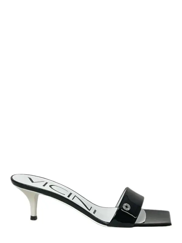Vicini Square-toe Heeled Sandals - Black