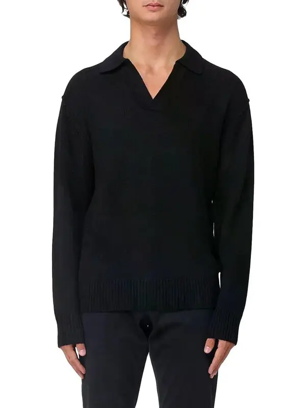 PAOLO PECORA V-neck Pullover - Black