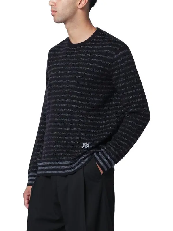 Loewe Striped Wool Sweater - Blue