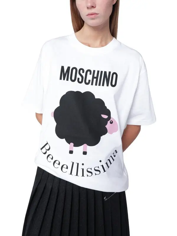 Moschino T-shirt With Logo Print - White