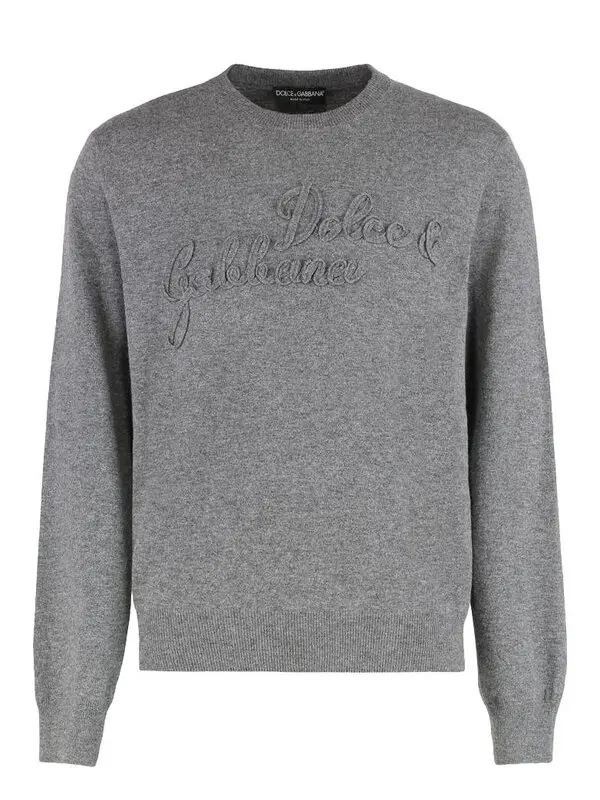 Dolce & Gabbana Virgin Wool Crew-neck Sweater - Grey