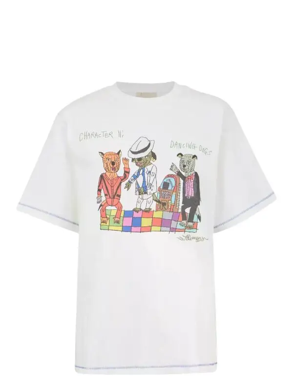 ALEMAIS Disco Dogs T-shirt - White
