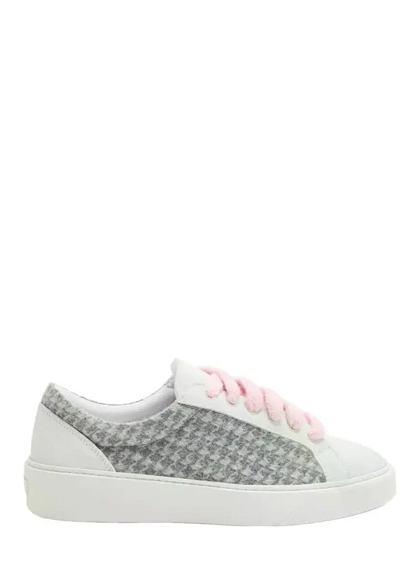 NUMERIS Signet Houndstooth Sneakers - Grey
